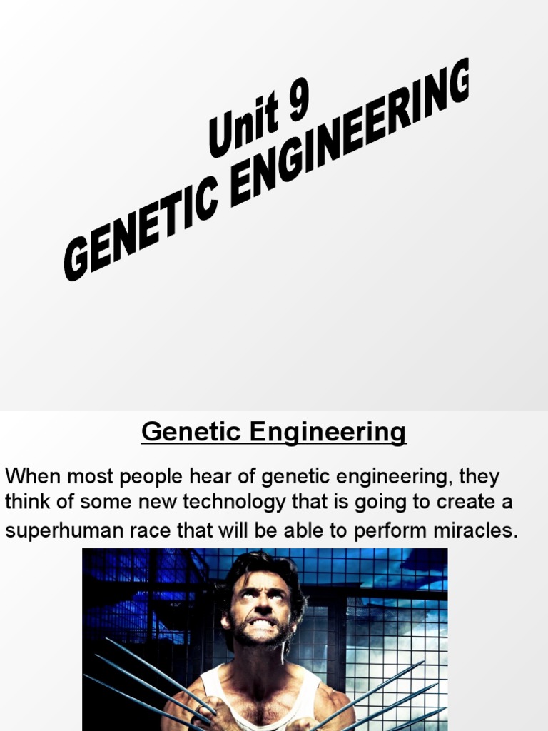 Unit 9 Genetic Engineering Powerpoint | PDF | Molecular Cloning | Plasmid