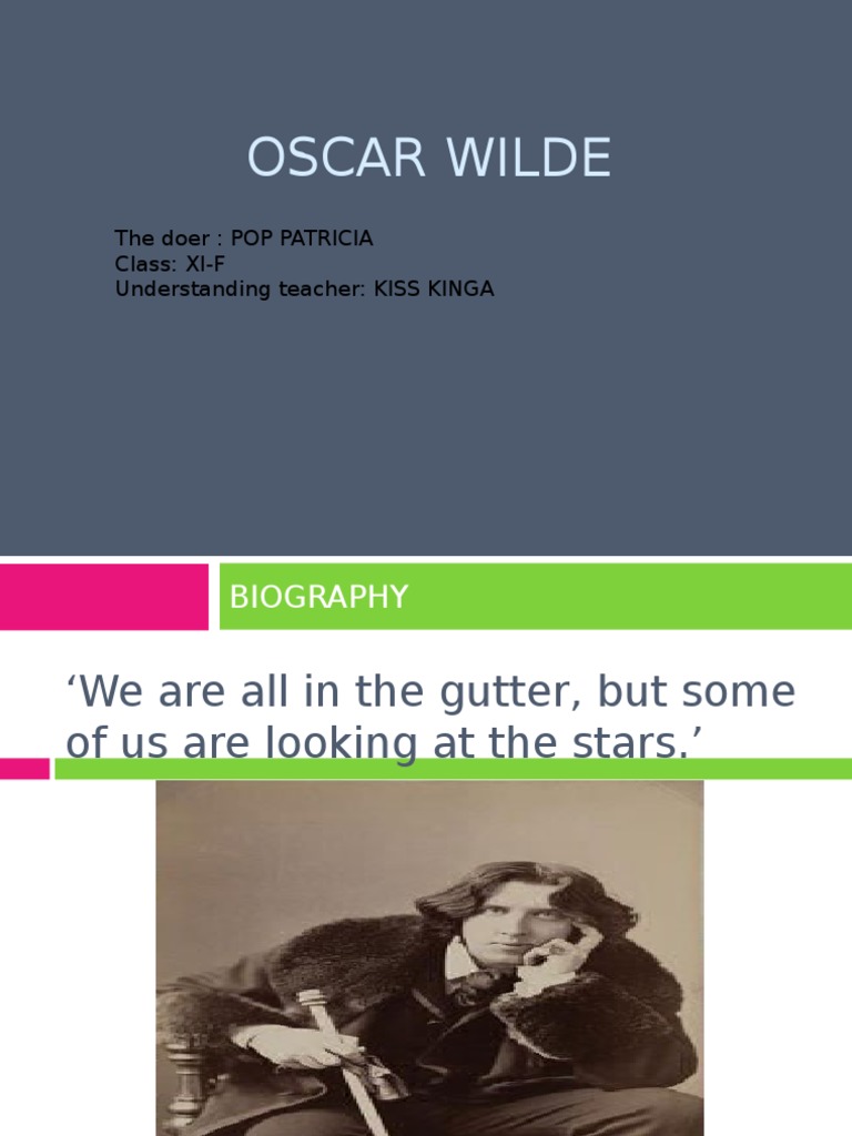 Oscar Wilde Ppt Oscar Wilde Fiction And Literature
