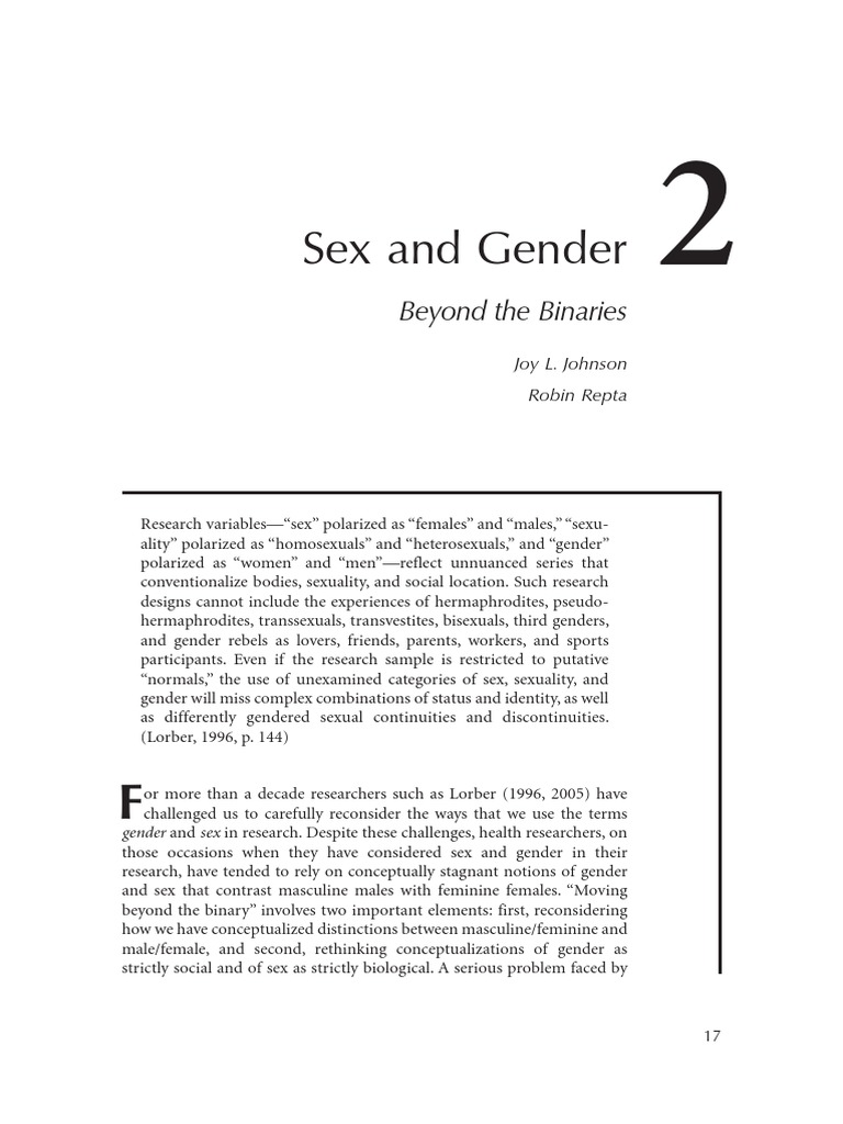 Sex and Gender | PDF | Masculinity | Gender