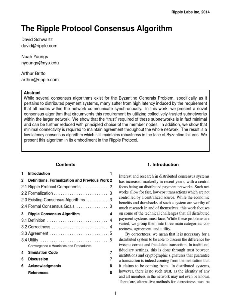 Ripple Consensus Whitepaper | PDF | Distributed Computing | Areas Of Computer Science
