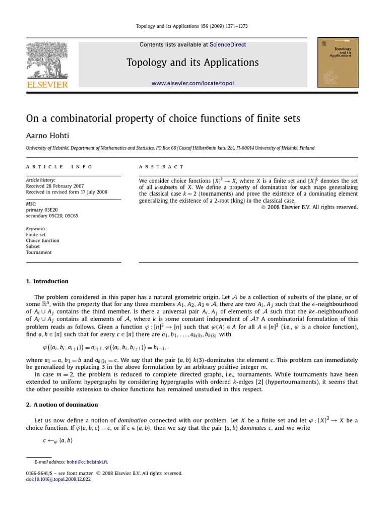 Combinatorial Application On Top Pdf Combinatorics Function Mathematics