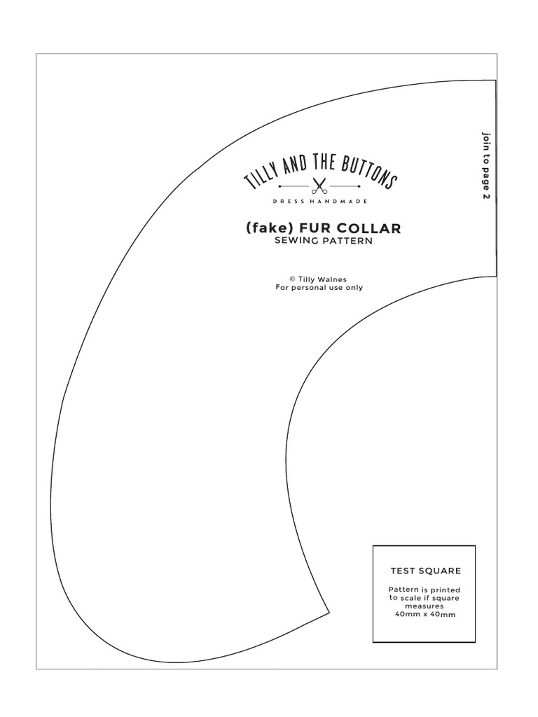 DIY Fake Fur Collar Pattern | PDF