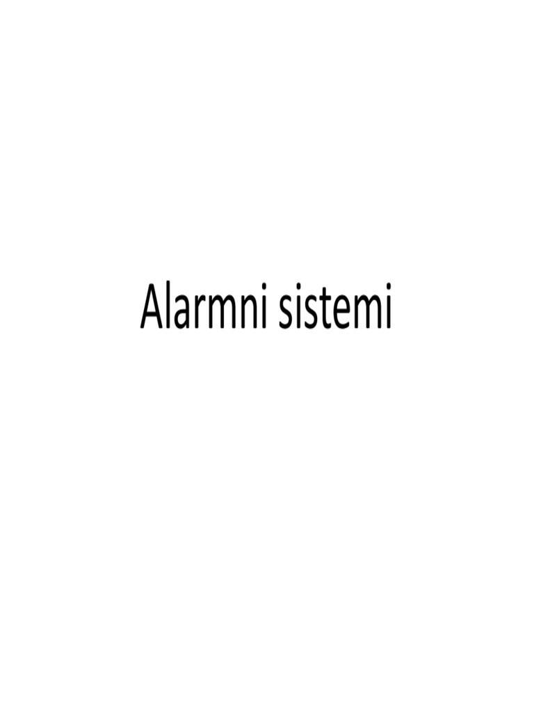 Alarmni Sistemi | PDF