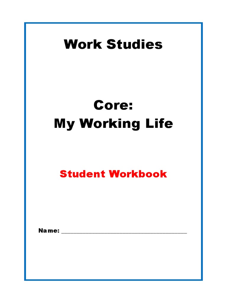Work Studies: My Working Life Workbook | PDF | Telecommuting | Academic ...