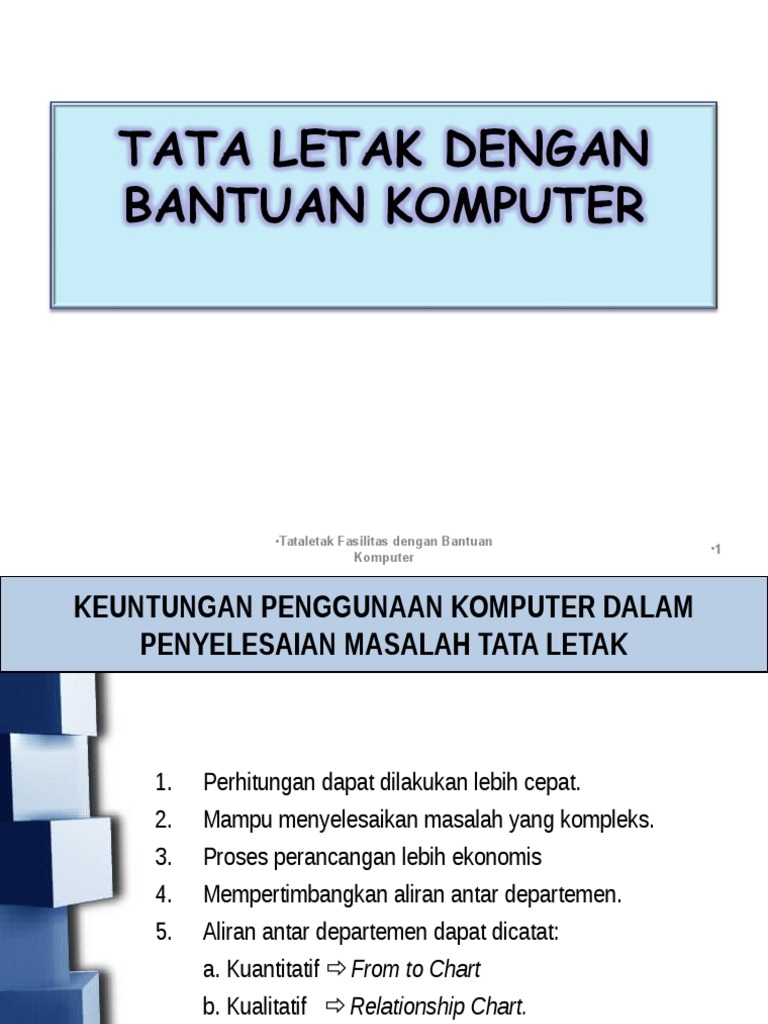 Tata Letak Proses dengan CRAFT | PDF | Metode & Bahan Ajar | Komputer