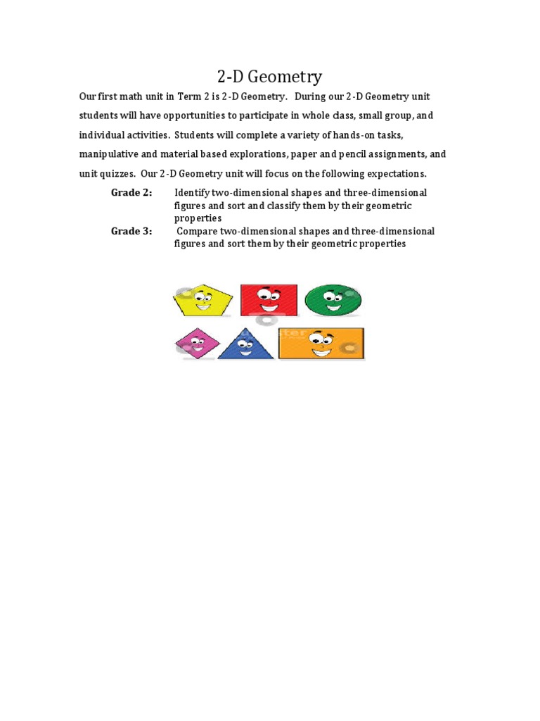 2-d Geometry Handout | PDF | Teaching Methods & Materials