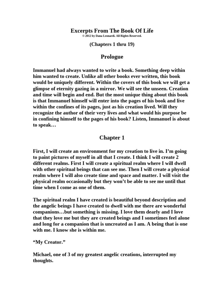 Excerpts From The Book of Life | PDF | Adam And Eve | Cain And Abel