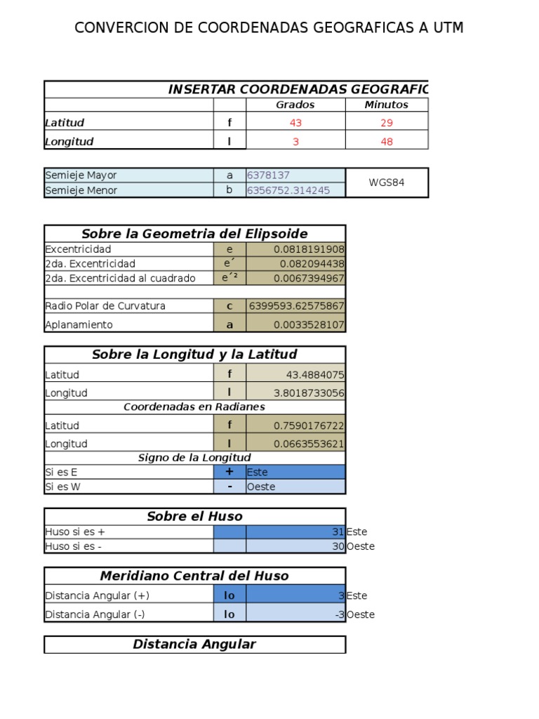 Conversion de Coordenadas | PDF