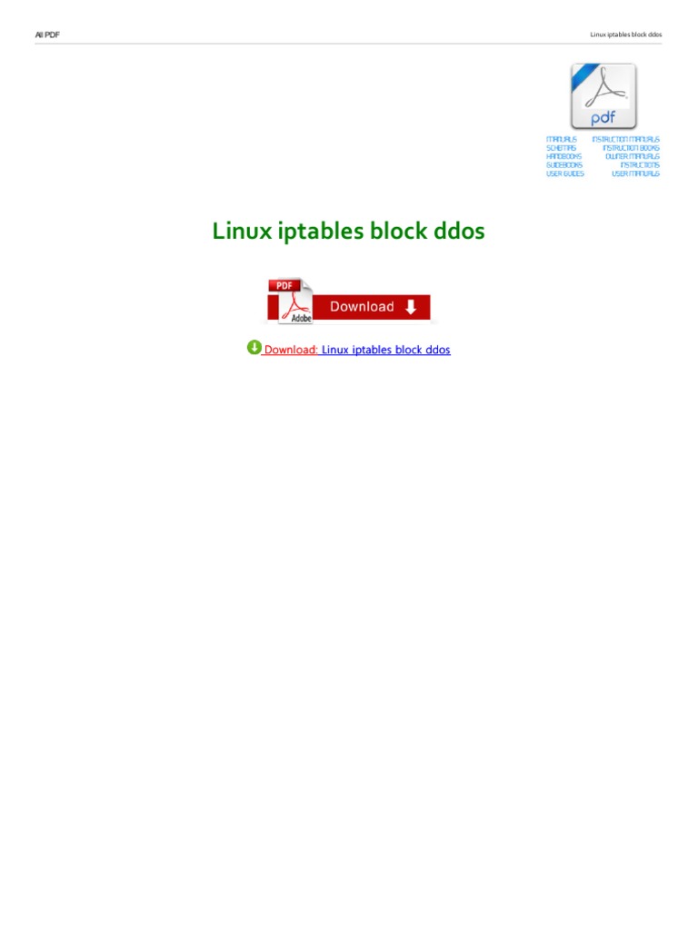 Linux Iptables Block Ddos | PDF | Denial Of Service Attack | Firewall (Computing)