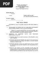 Sample Trial Memorandum | PDF | Burden Of Proof (Law) | Reasonable Doubt