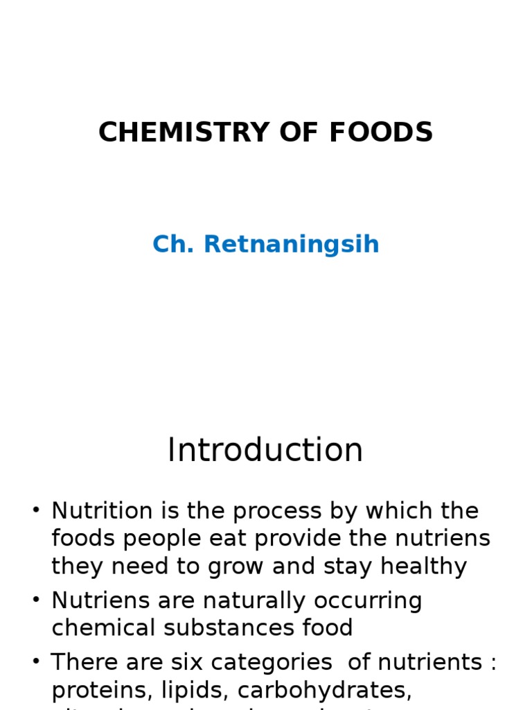 Chemistry of Foods | PDF | Carbohydrates | Glucose