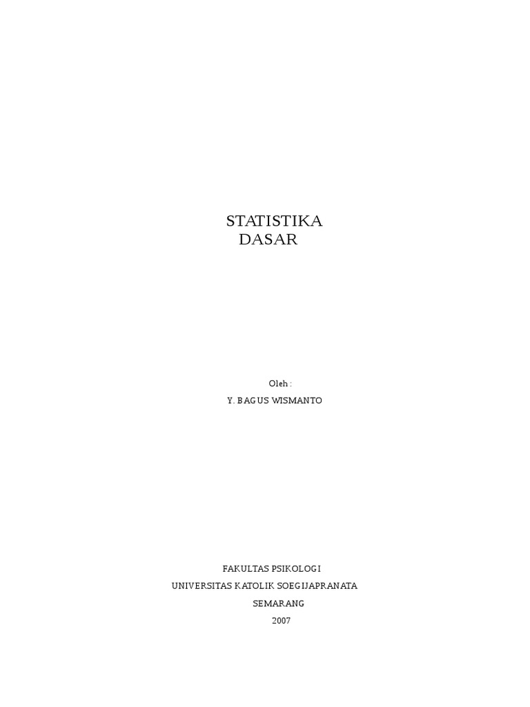 Statistika Dasar | PDF