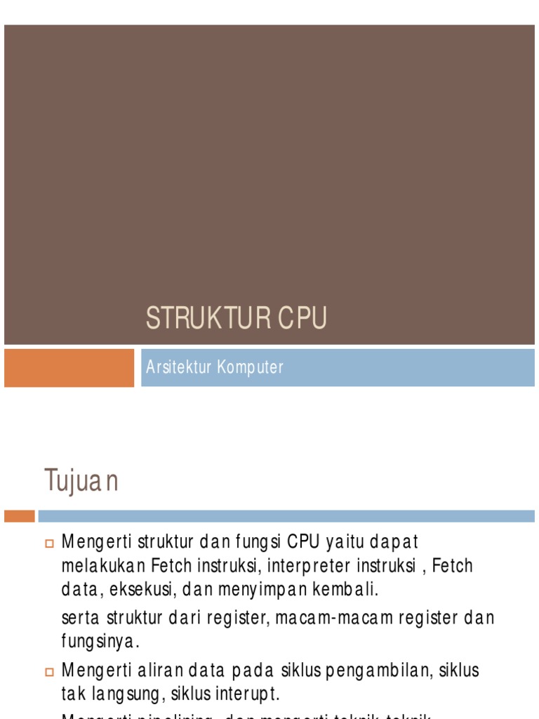 Struktur Cpu | PDF