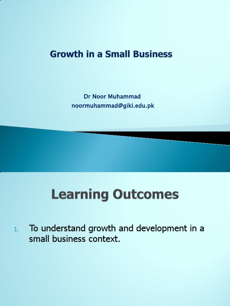 Lecture 13 Growing The Business Pdf Pdf Strategic Management