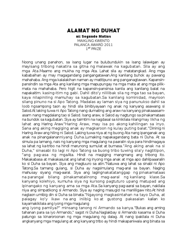 Alamat NG Duha1 | PDF