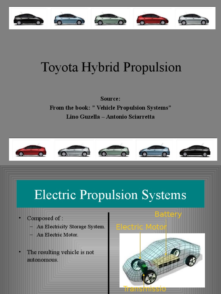 Toyota Hybrid Propulsion: Source: From The Book: " Vehicle Propulsion ...
