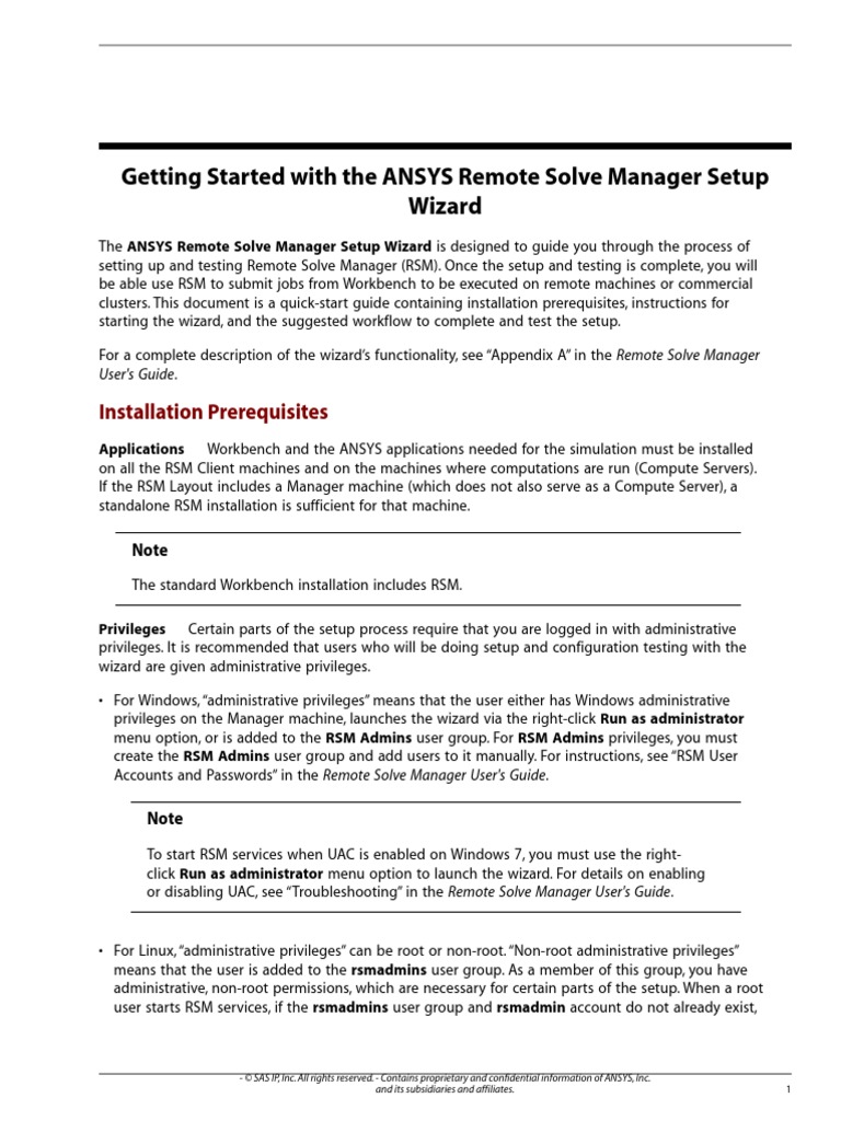 Getting Started With The ANSYS Remote Solve Manager Setup Wizard | PDF | Superuser | Microsoft ...