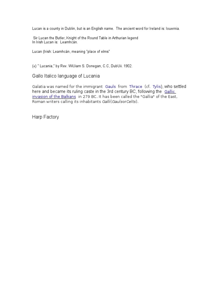Lucan: History and Etymology | PDF | History