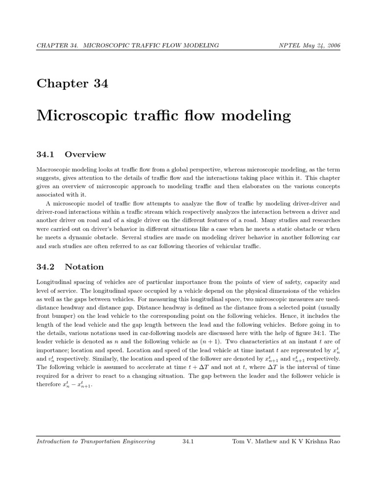 Microscopic Traffic Flow Modeling: T N T N T n+1 T n+1 | PDF ...