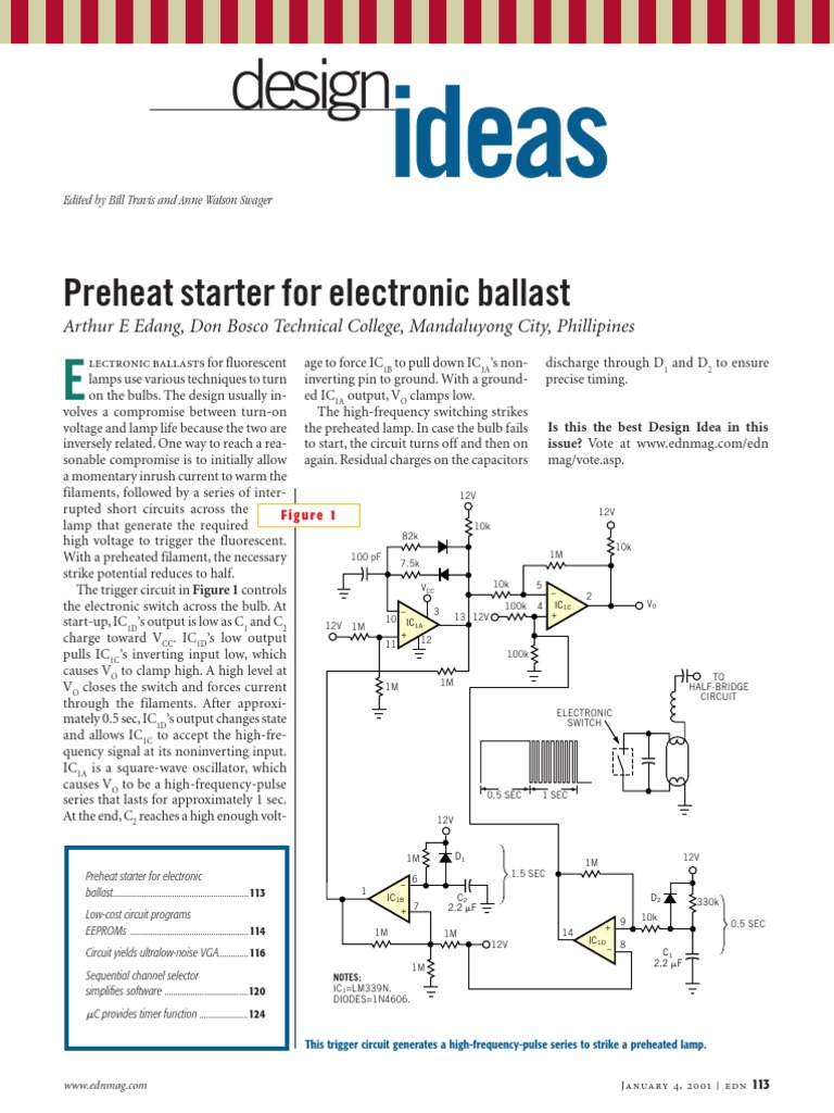 EDN Design Ideas 2001 | PDF | Amplifier | Analog To Digital Converter