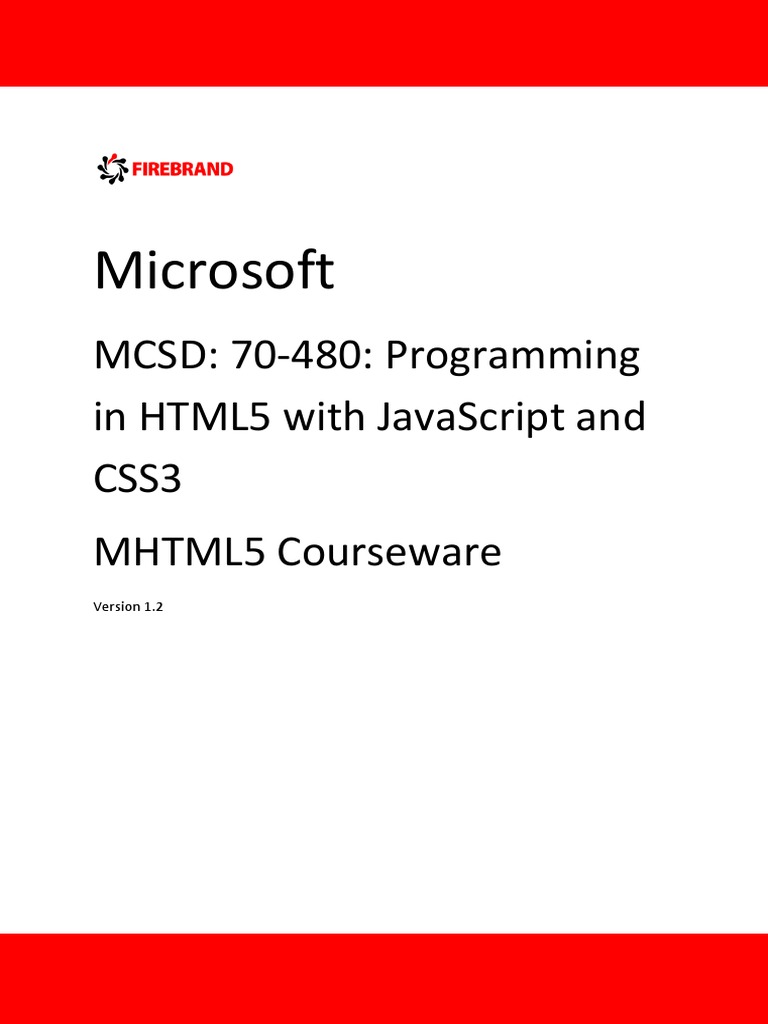 MCSD Web Applications Html5 Courseware | PDF | Cascading Style Sheets | Html Element