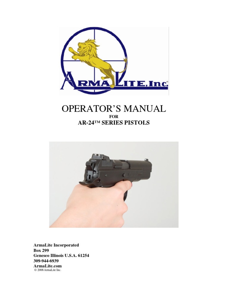 Armalite AR24 | PDF | Handgun | Trigger (Firearms)