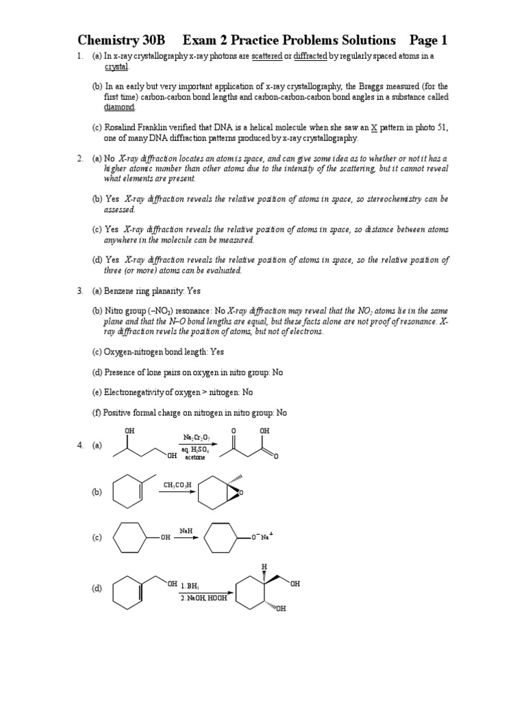 Advanced Organic Test Questionnaire Practice Key | PDF | Organic ...