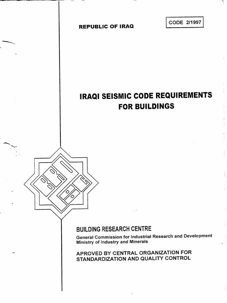 Iraqi Seismic Code Requirements For Buildings | PDF | Bending ...