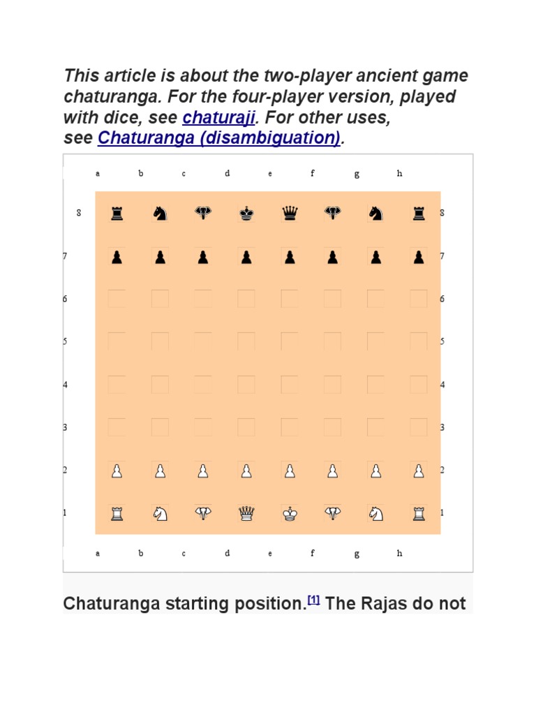 Chaturanga | Traditional Board Games | Abstract Strategy Games