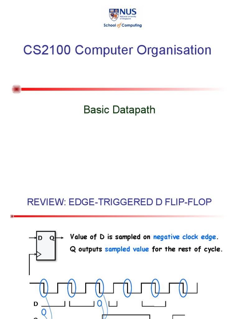 Cs2100 12 Basic Datapath | PDF | Instruction Set | Office Equipment