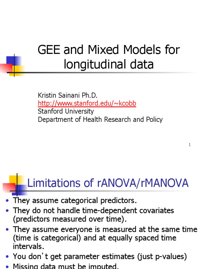 GEE and Mixed Models | PDF | Ordinary Least Squares | Errors And Residuals