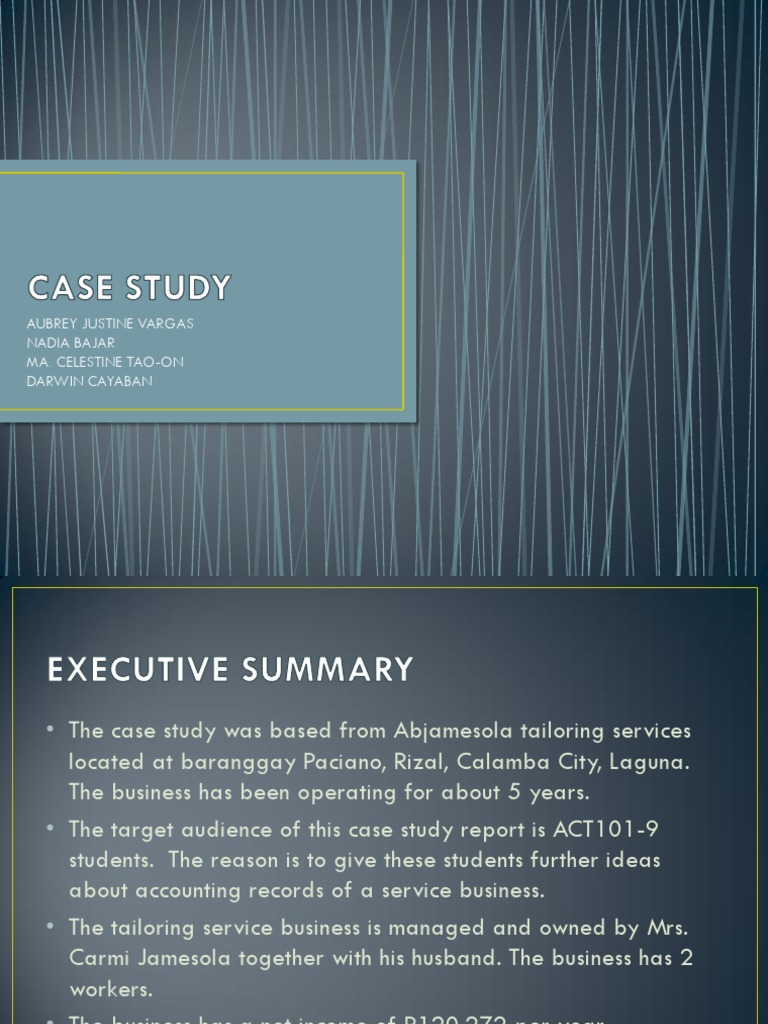Abjamesola Tailoring Services Case Study Pdf Expense Debits And