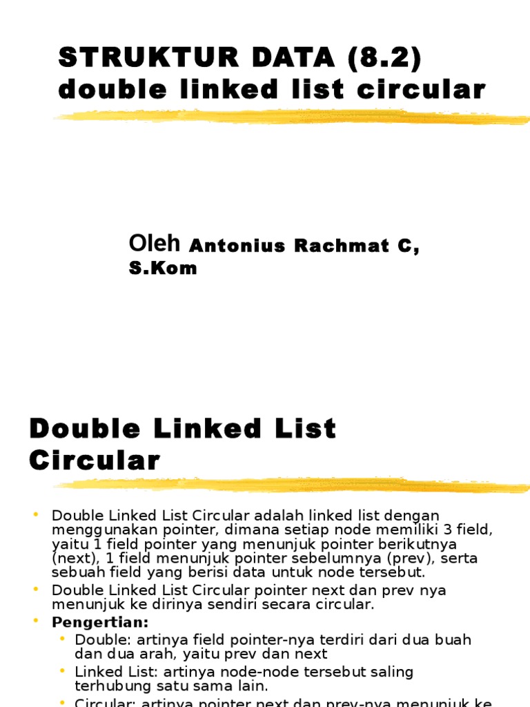 Double Linked List Circular | PDF