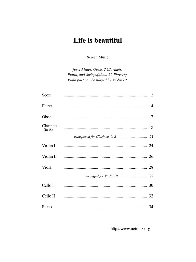 La Vita e Bella | PDF