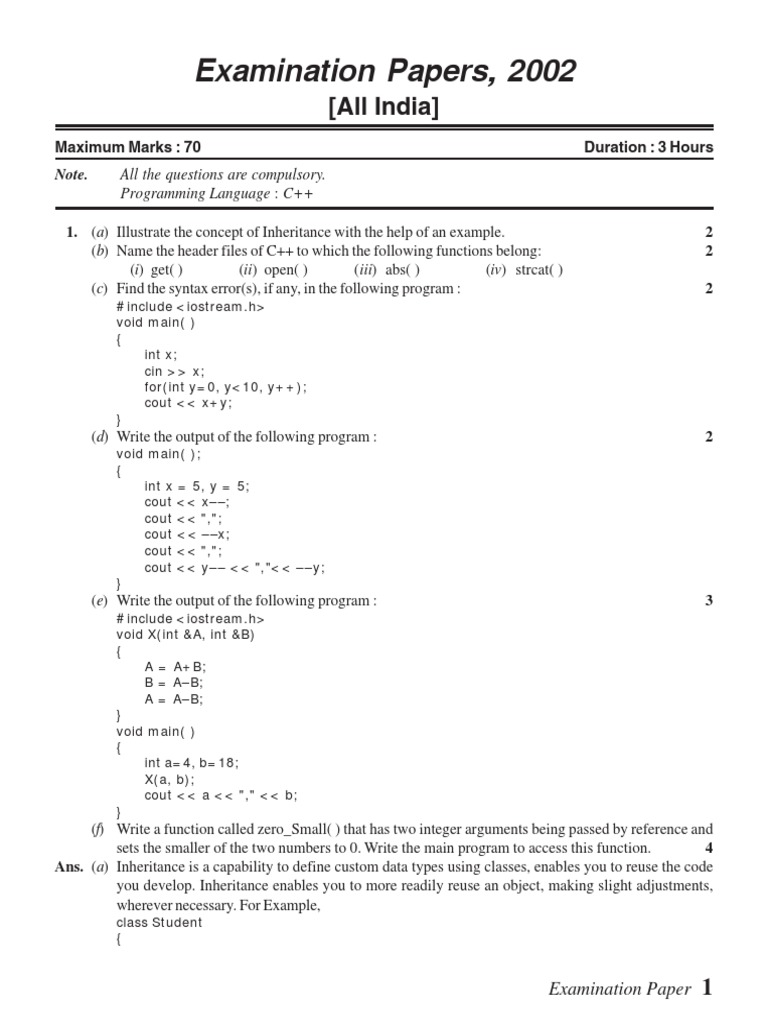 Examination Papers, 2002: (All India) | PDF | Network Topology ...