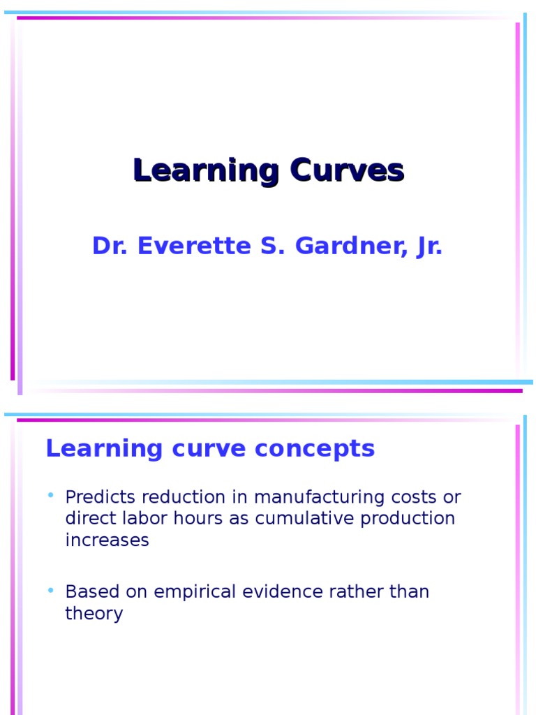 Learning Curves | PDF | Logarithm | Economics