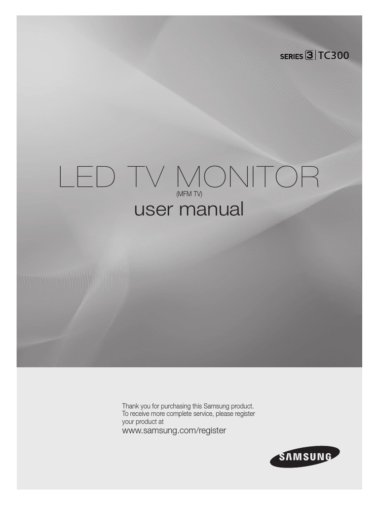 Led TV Monitor: User Manual | PDF