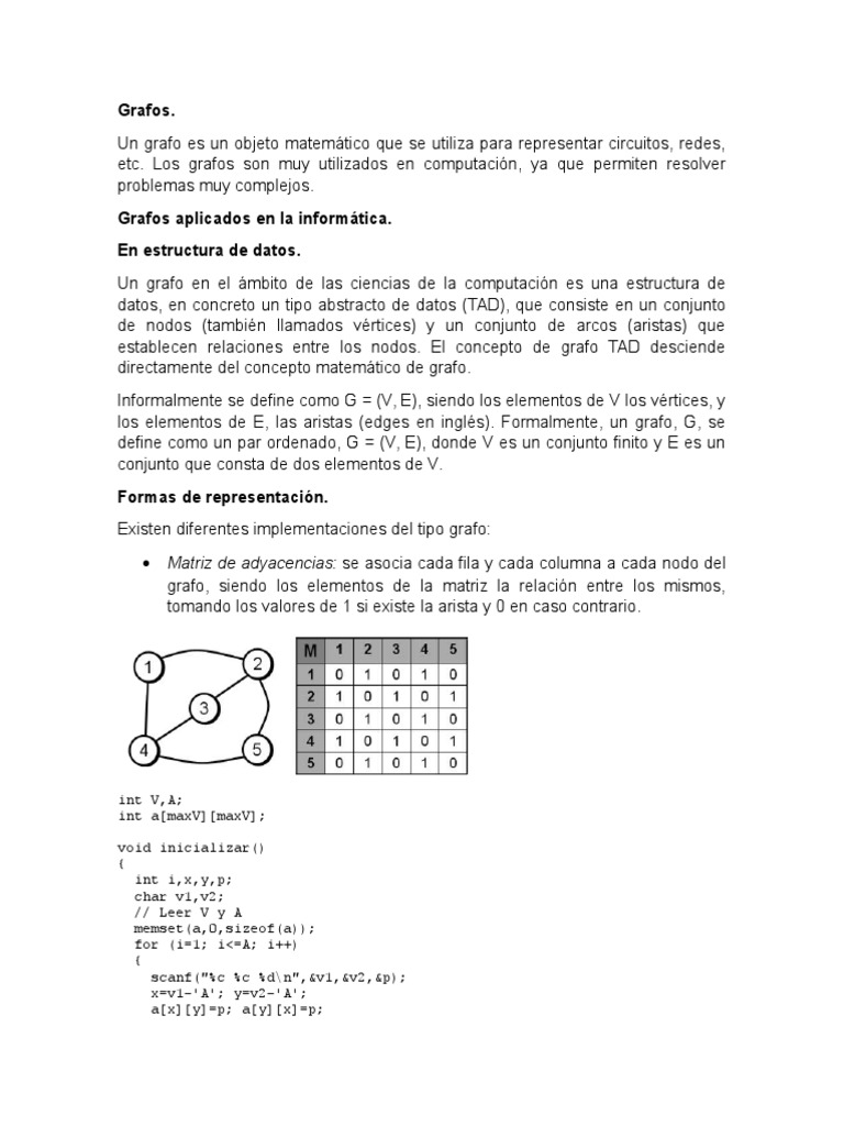 Teoria de Grafos Informatica | PDF | Teoría de grafos | Vértice (teoría ...