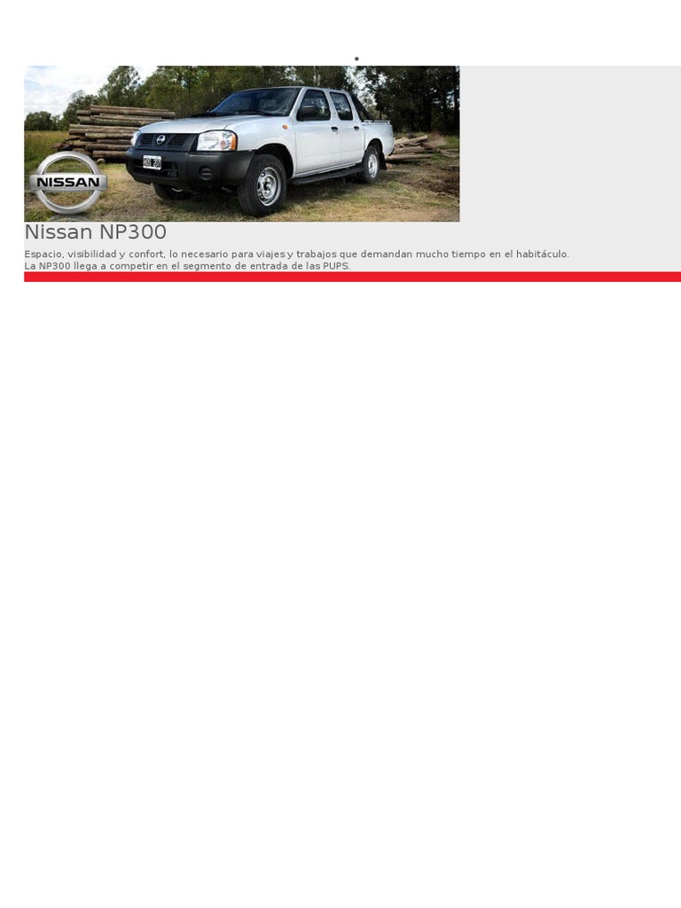 Especificaciones Nissan NP300 Diesel | PDF