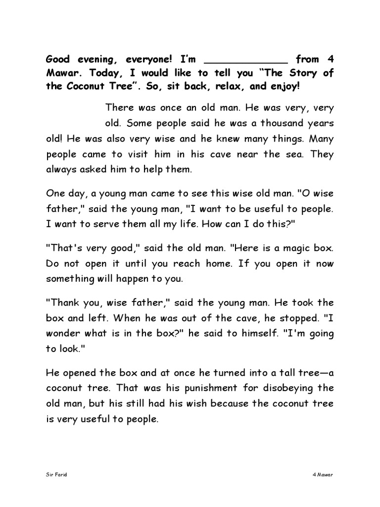 Story Telling Script