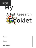 Artist Research Template | PDF | Paintings | Art Media