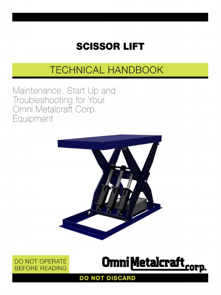 Scissor Lift Technical Handbook | PDF | Elevator | Valve