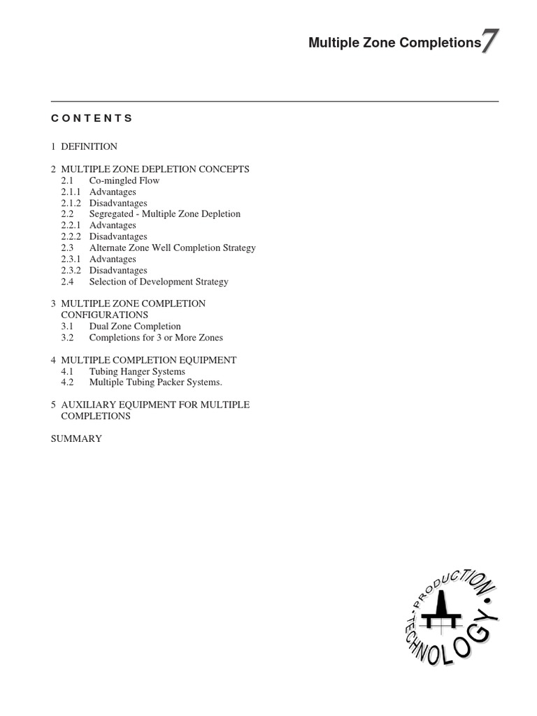Multiple Zone Completions | PDF | Oil Well | Casing (Borehole)