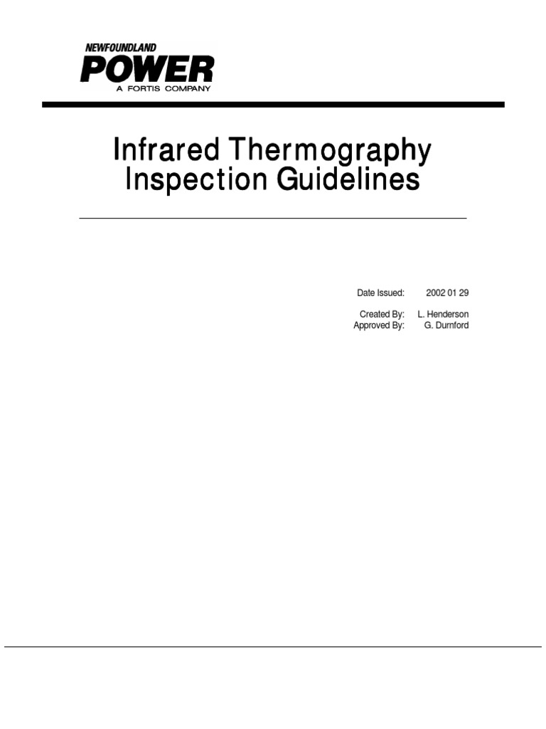 Infrared Inspection Guidelines: Procedures and Protocols for Ensuring ...