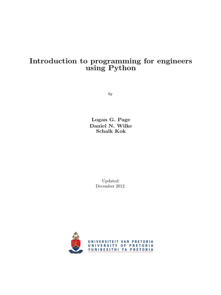 Introduction To Programming For Engineers Using Python | PDF | Matrix (Mathematics) | Command ...