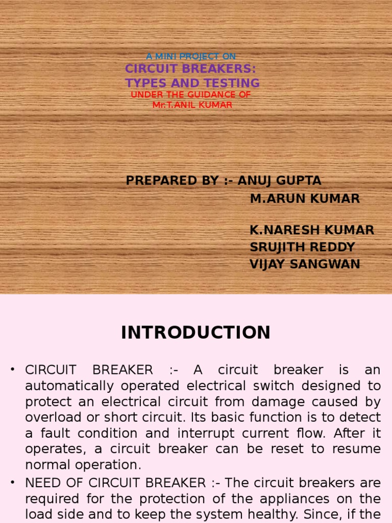 Circuit Breaker Types and Testing | PDF | Electric Arc | High Voltage