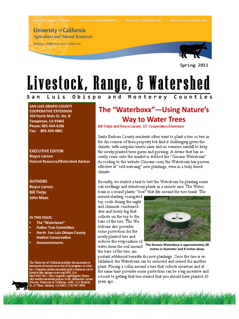 The Groasis Waterboxx - Using Nature's Way To Water Trees | PDF ...