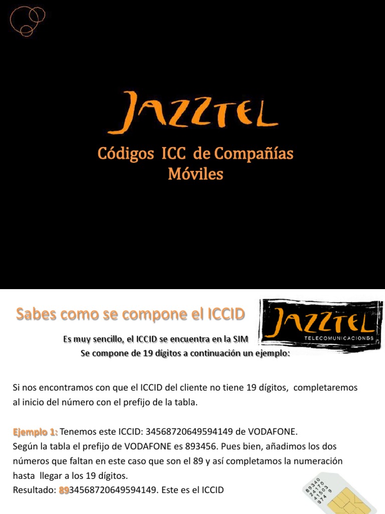 Codigos Icc | Descargar gratis PDF | Tecnología móvil | Telecomunicaciones