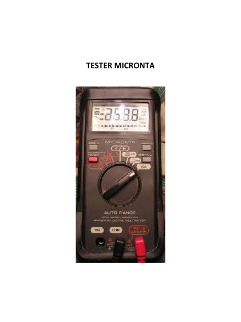 Manual Usuario Tester Micronta 22-167 Ok | PDF | Corriente eléctrica ...