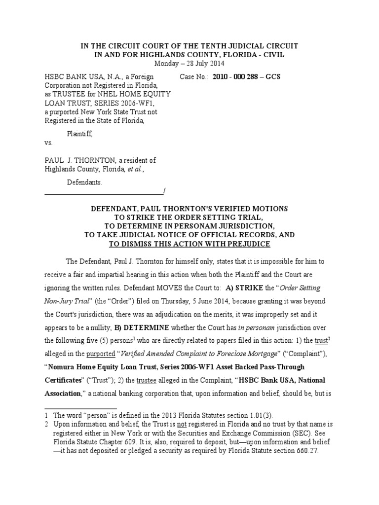 10 288 Motion To Strike and To Determine IP Juris FINAL W Exhibits ...